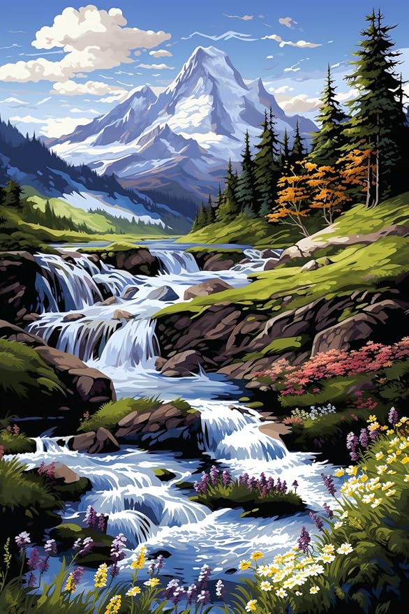 Amazon.com: Sewnsty Needlepoint Kits 14CT Stamped Cross Stitch Kits for ...