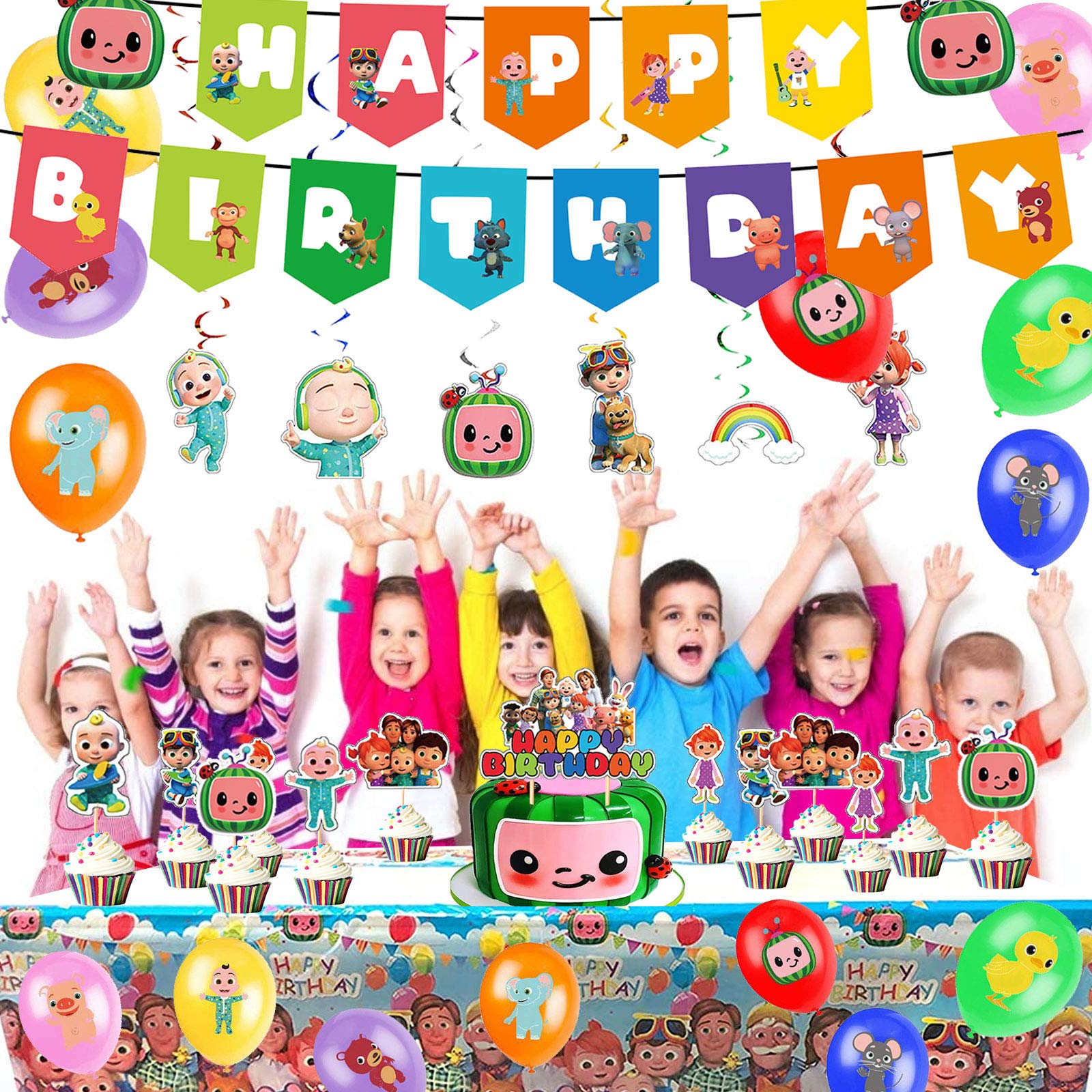 Coco-melon Birthday Party Supplies for Kids, Coco-melon Party ...