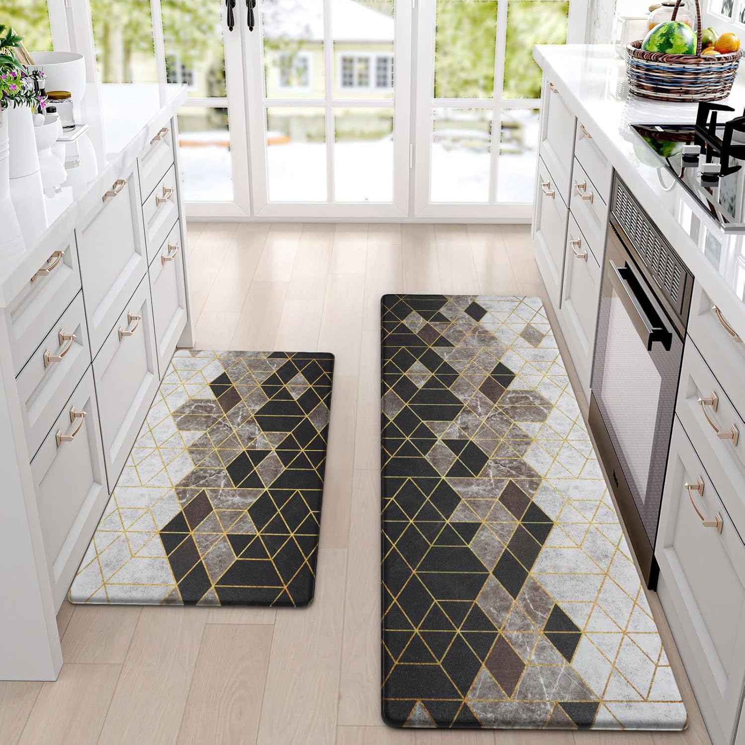Amazon.com: ASPMIZ Kitchen Mat for Floor 2 Piece, Waterproof Kitchen ...