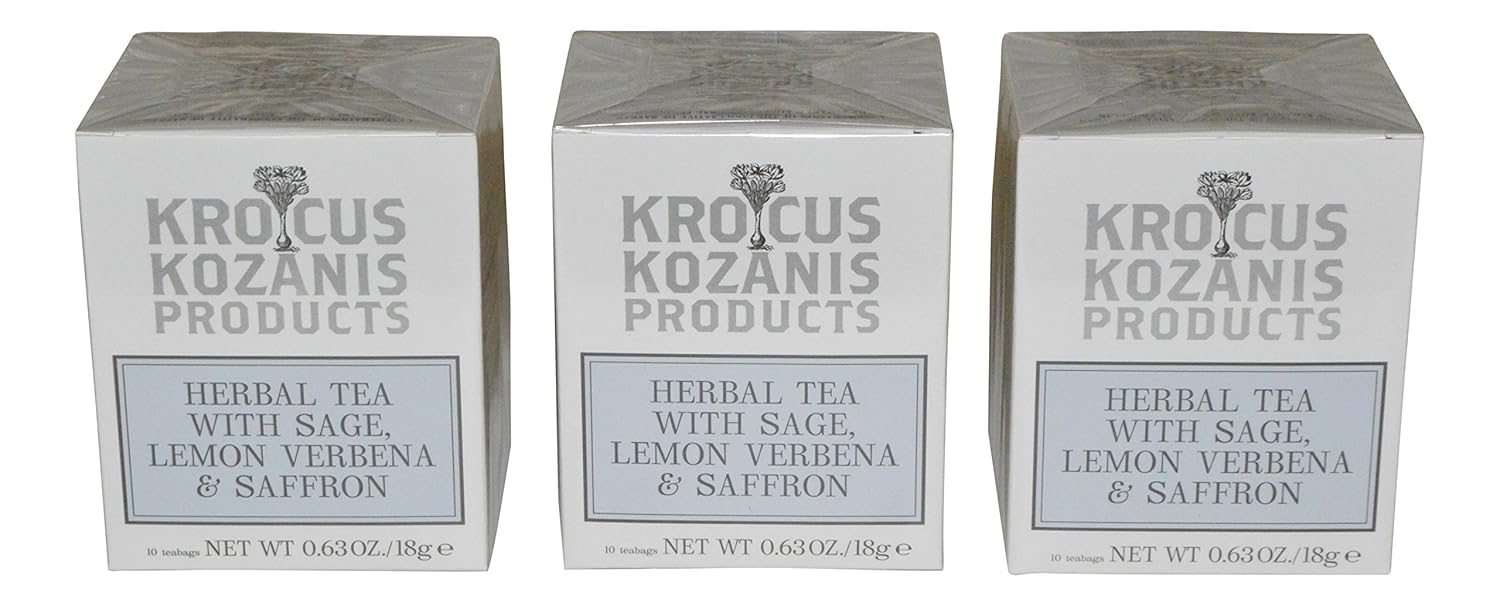 Amazon.com : Krocus Kozanis Saffron Teas (Herbal Tea with Sage ...