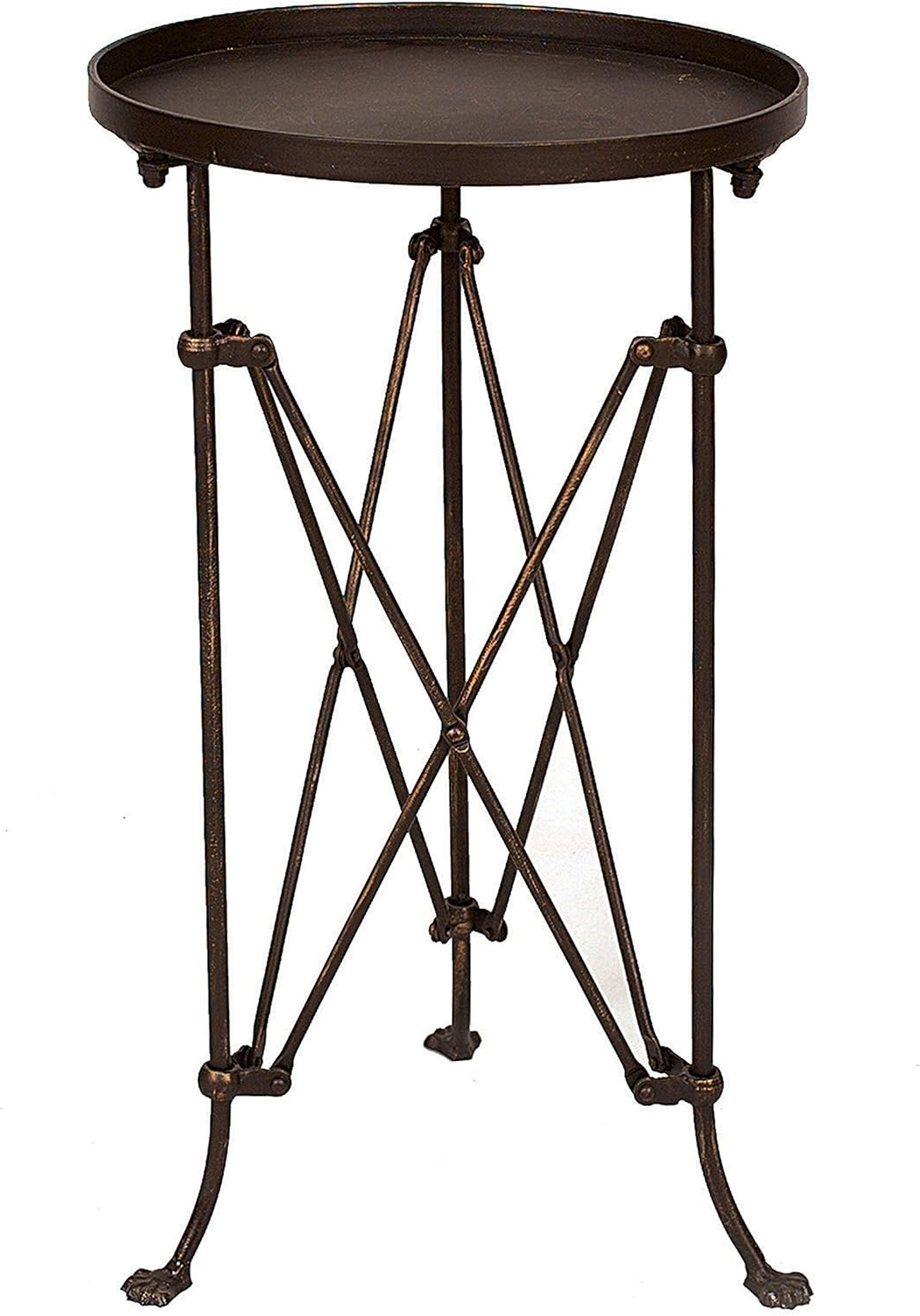 Amazon.com: Creative Co-Op Metal Accent Table, Medium Round, Bronze ...