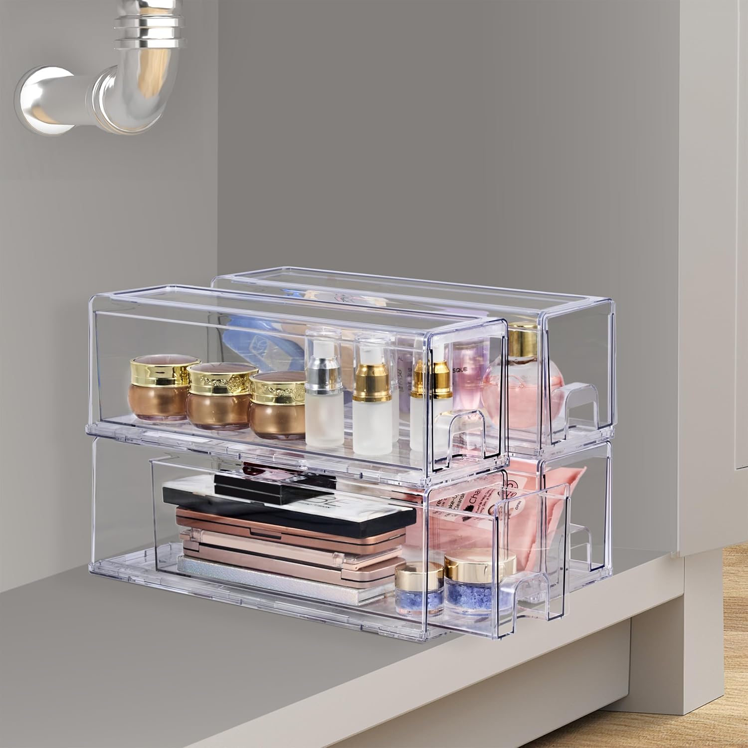 Amazon.com: Sorbus Small Clear Stackable Storage Drawers, Plastic ...