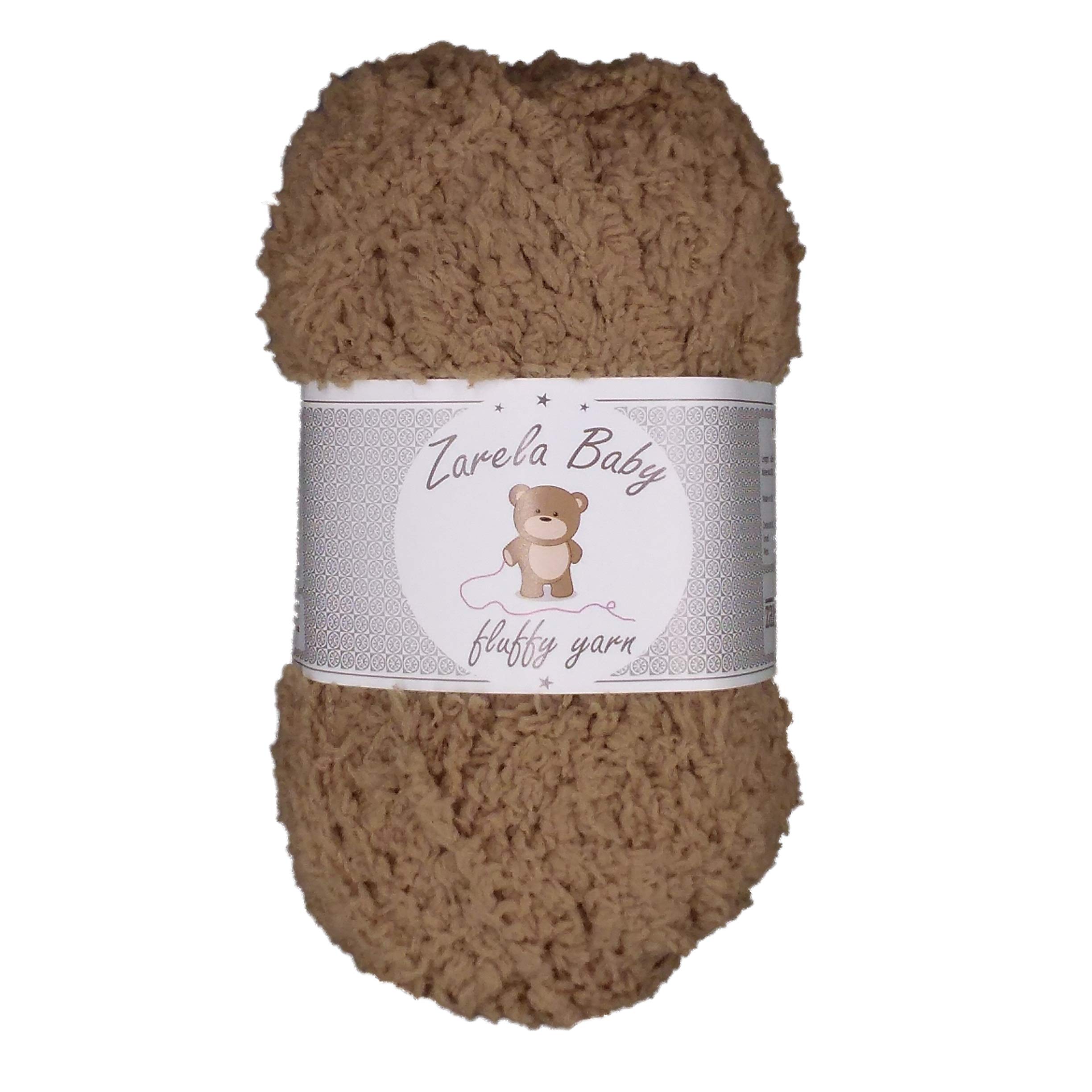 Zarela Baby Fluffy Wool 25g (09 Brown) : Amazon.co.uk: Home & Kitchen