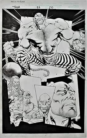Thor #55 Splash Page 20 Original Comic Art Tom Raney Pencils, Scott ...