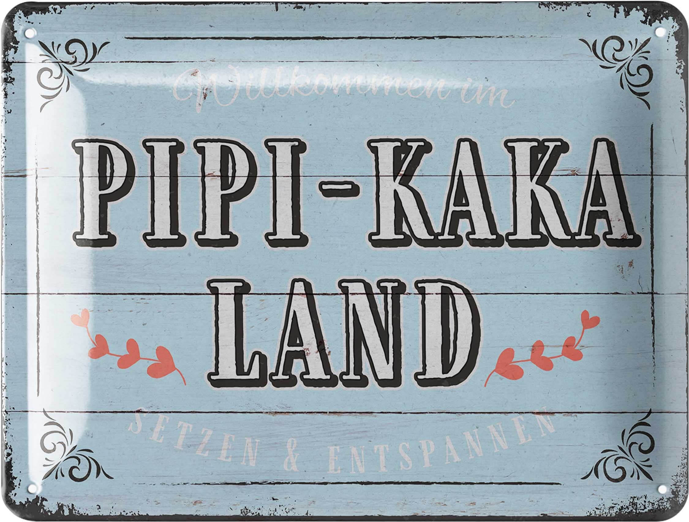 Buy Tin Sign PIPI KAKA Land Sign - Toilet Sign Funny - Funny Toilet ...