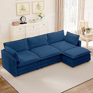 Amazon.com: ROWHY Oversized Sectional Cloud Couch with Ottoman, Modern ...
