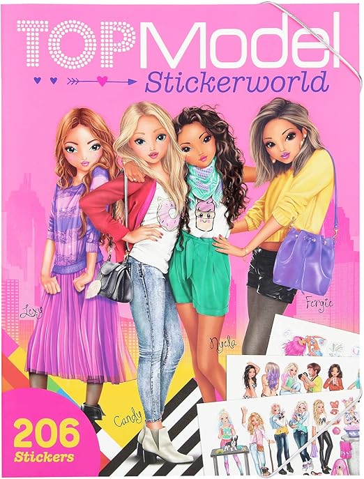 Depesche 10958 Stickerworld Colouring Book, TOPModel, Approx. 25 x 33 x ...