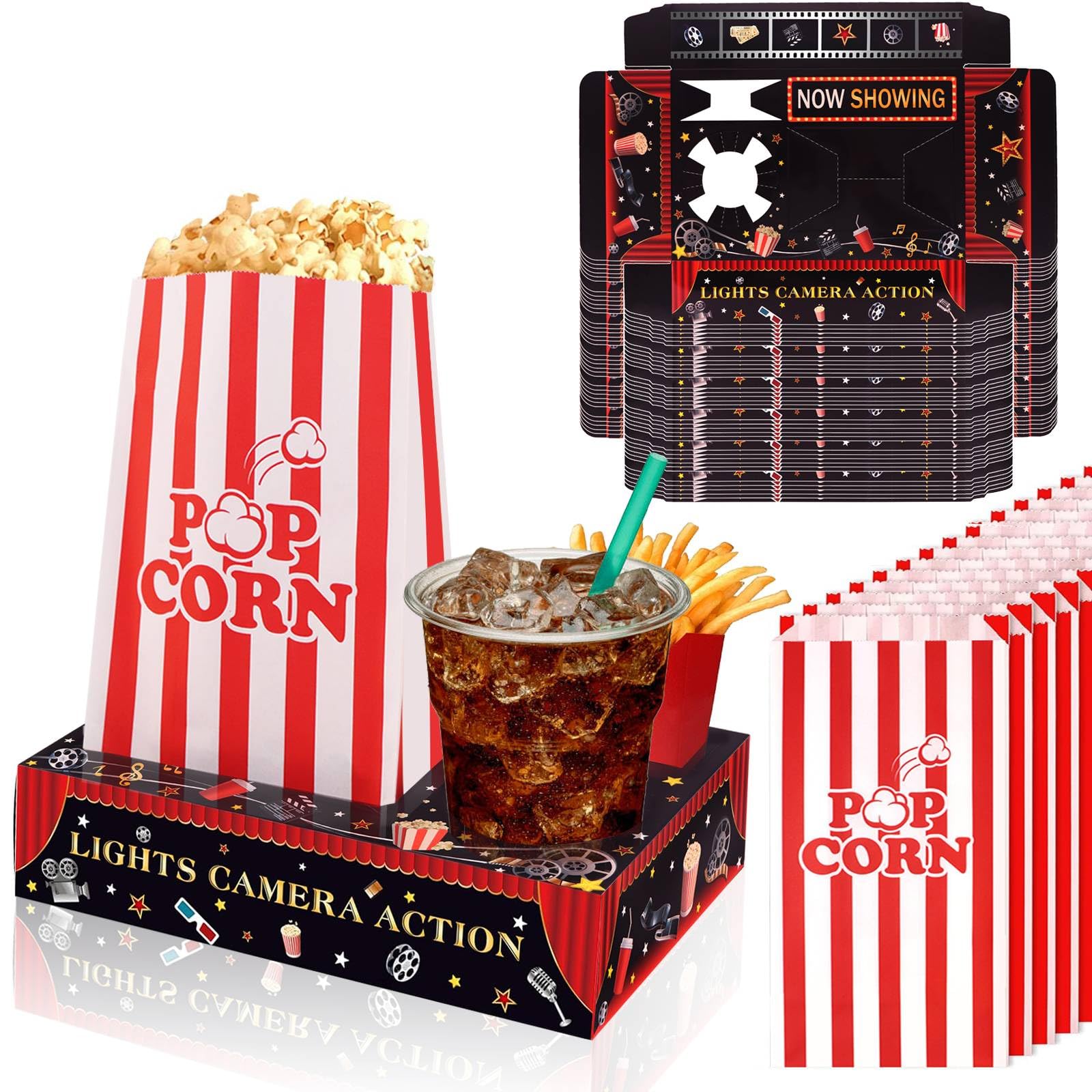 Snapklik.com : ENASGLOO 54 Pcs Movie Night Snack Trays
