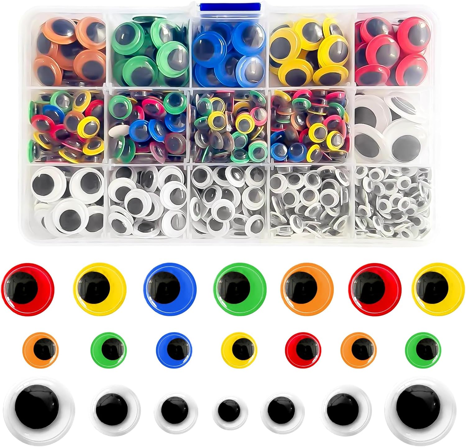 Amazon.com: 732 Pcs Googly Eyes Set, Multi-Color Wiggle Eyes with ...