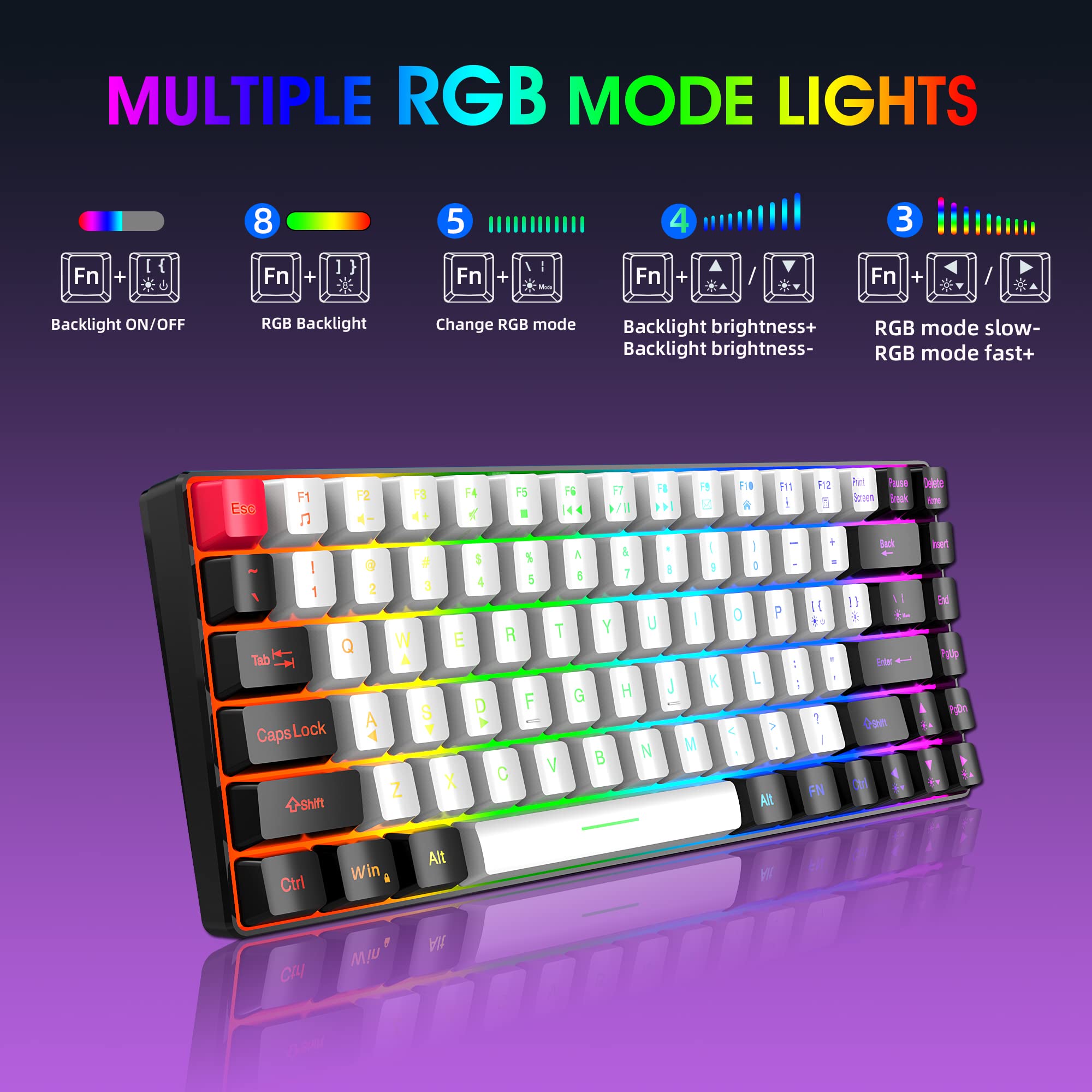 Snapklik.com : Snpurdiri 75 Percent Wired Gaming Keyboard, Mini Gaming ...