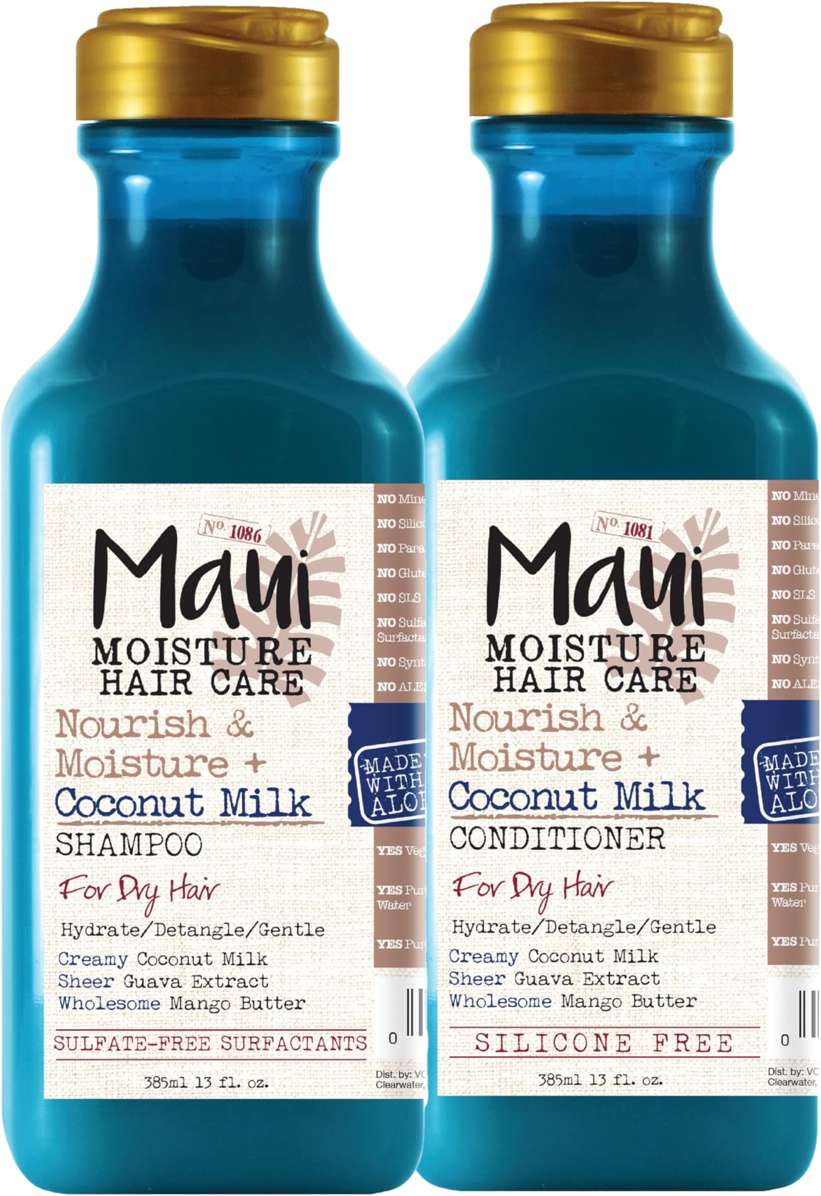 Amazon.com : Maui Moisture Nourish & Moisture + Coconut Milk Shampoo ...