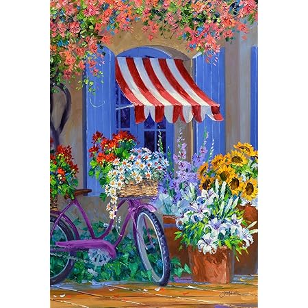 Amazon.com : Toland Home Garden 1110238 Bloomin' Bike summer Flag 12x18 ...