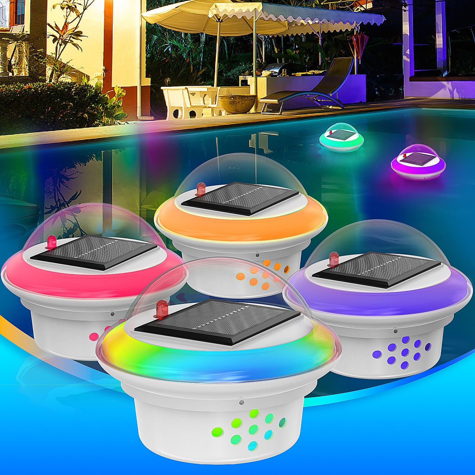 Amazon.com : 4 Packs Floating Lights for Pool - LED Light Remote ...