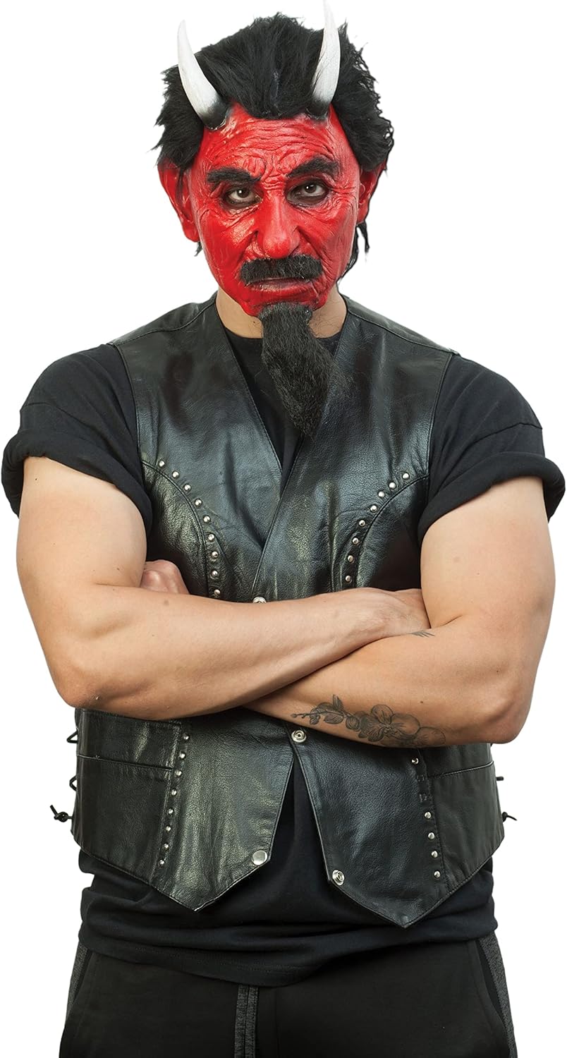 Amazon.com: Ghoulish Productions Hell's Motor Mask, Demon Mask With ...