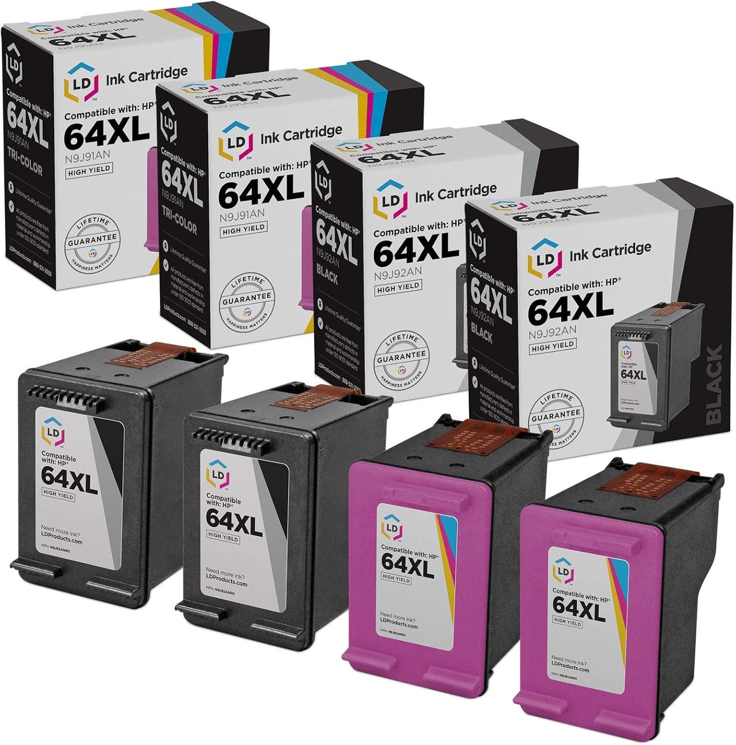 Amazon.com: LD Products Remanufactured Ink Cartridge Replacements for ...