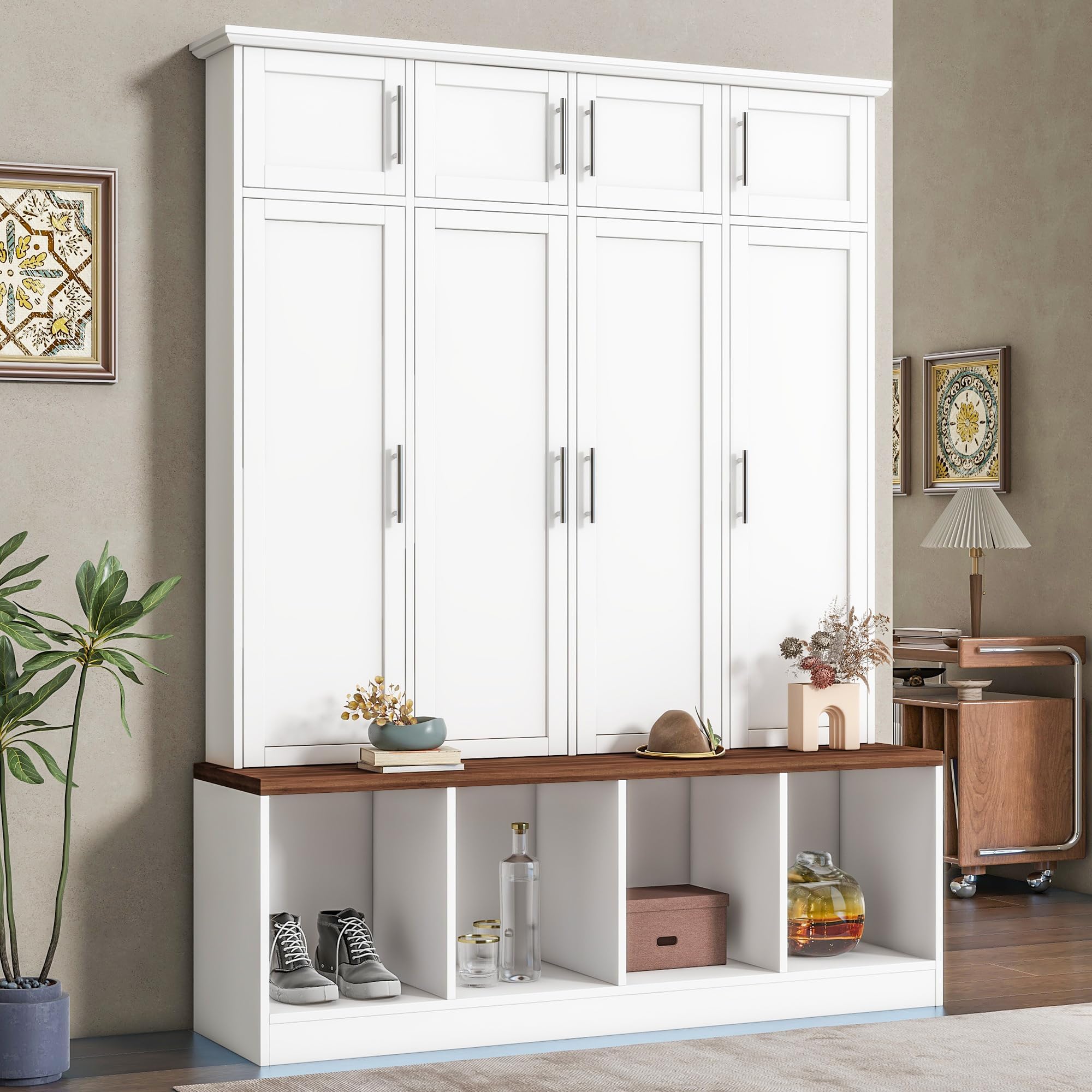 Amazon.com: Bush Furniture Hampton Heights Full Entryway Storage Set ...