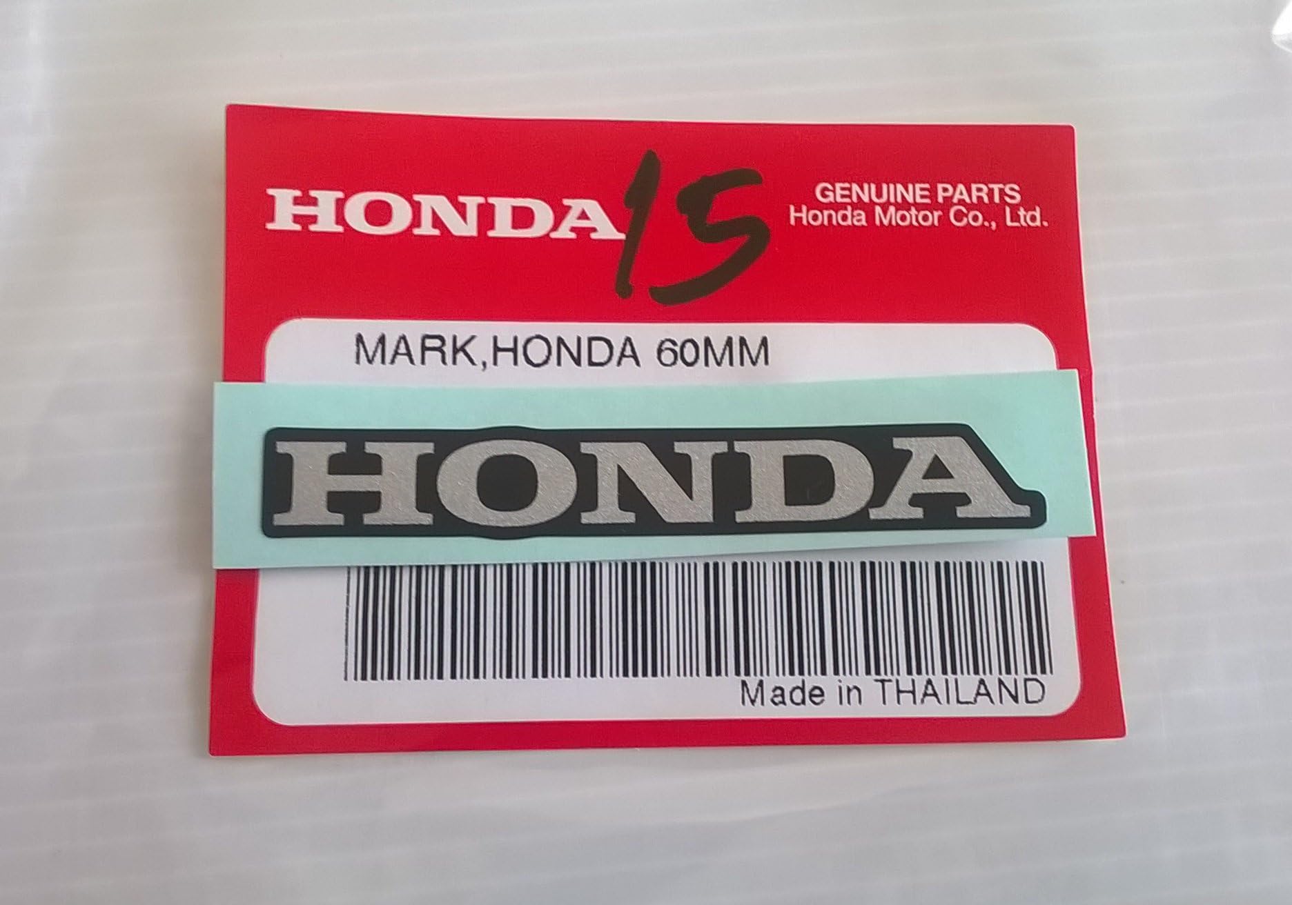Honda 'Mark 60mm Sticker Decal SILVER/BLACK 100% GENUINE : Amazon.co.uk ...