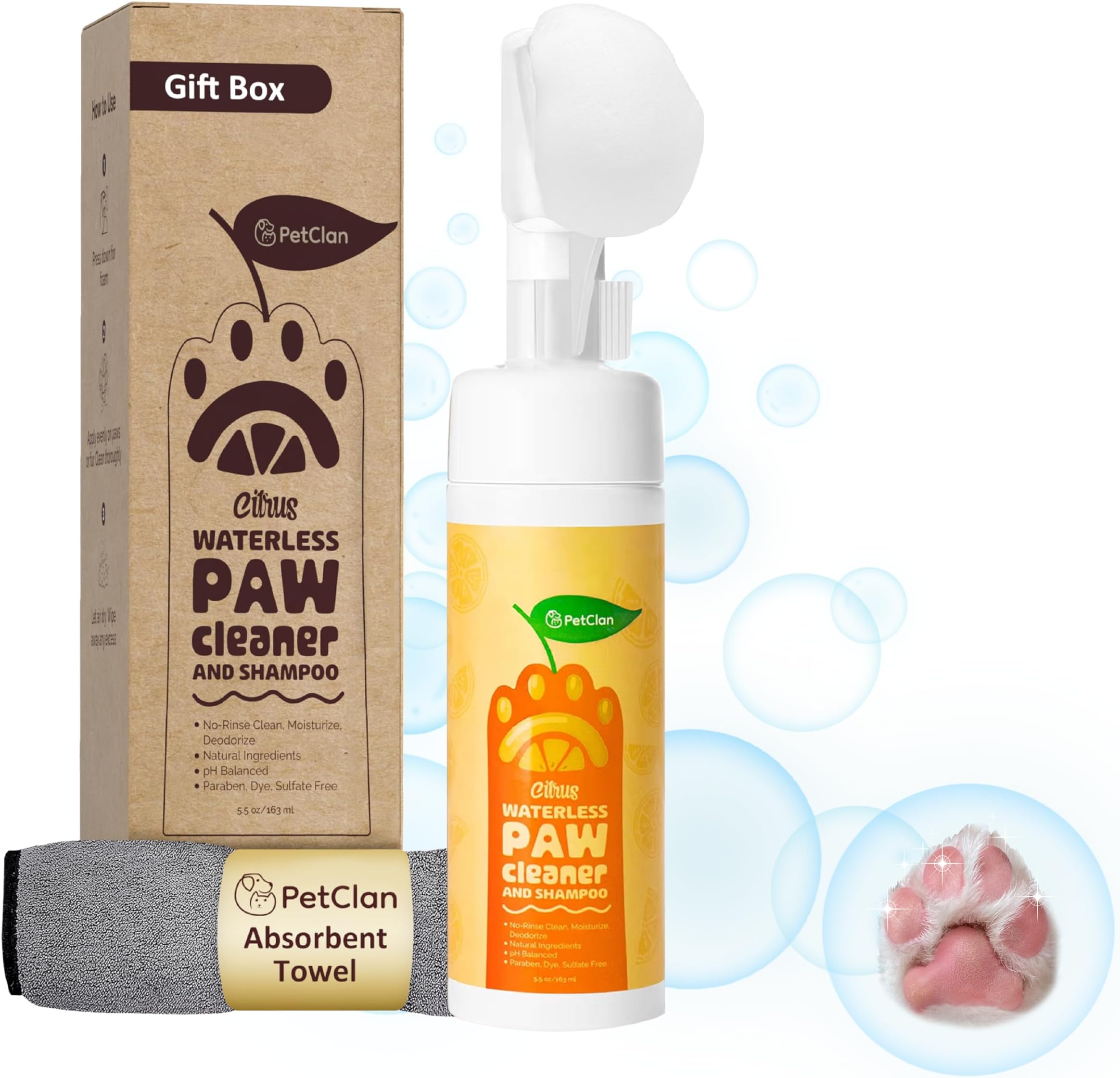 Amazon.com : Paw Haven Dog Paw Cleaner - 6.8 oz No Rinse Waterless Paw ...
