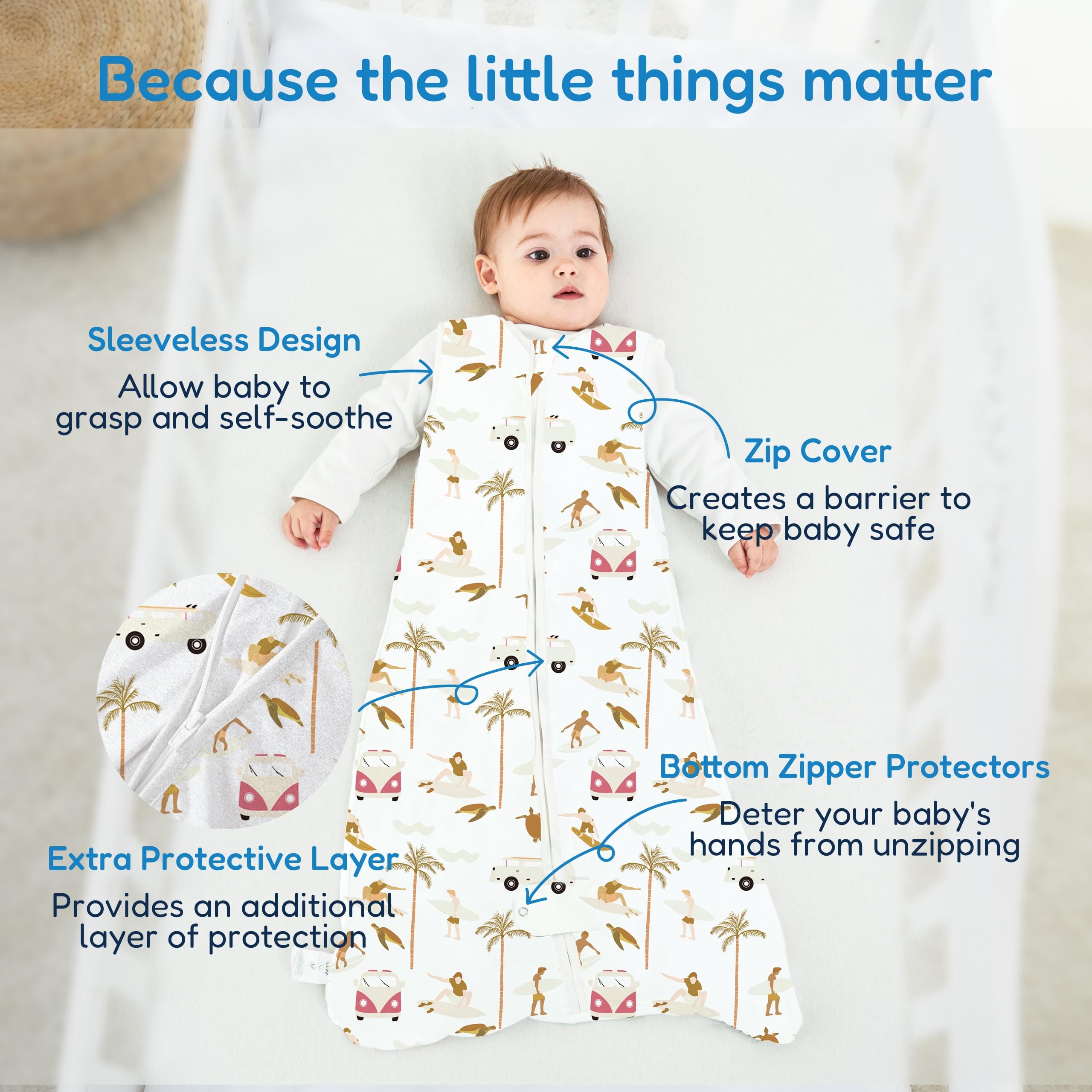 Child Safe Zipper Toddler Safe Sleep Sack Safe Cotton Infant Sleep
