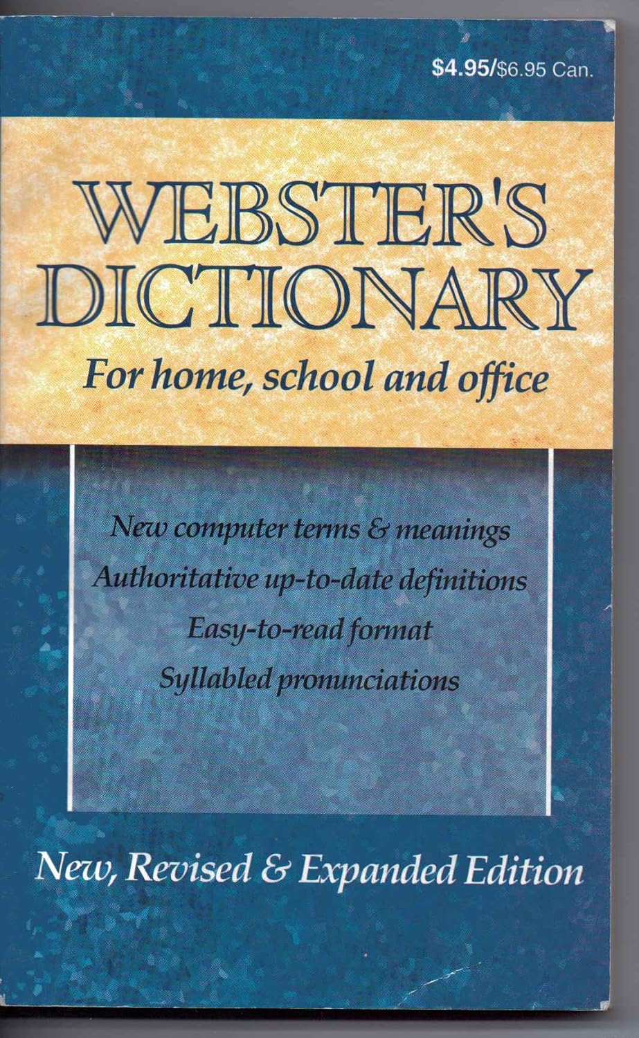 Webster's Dictionary for Home, School and Office New, Revised and ...