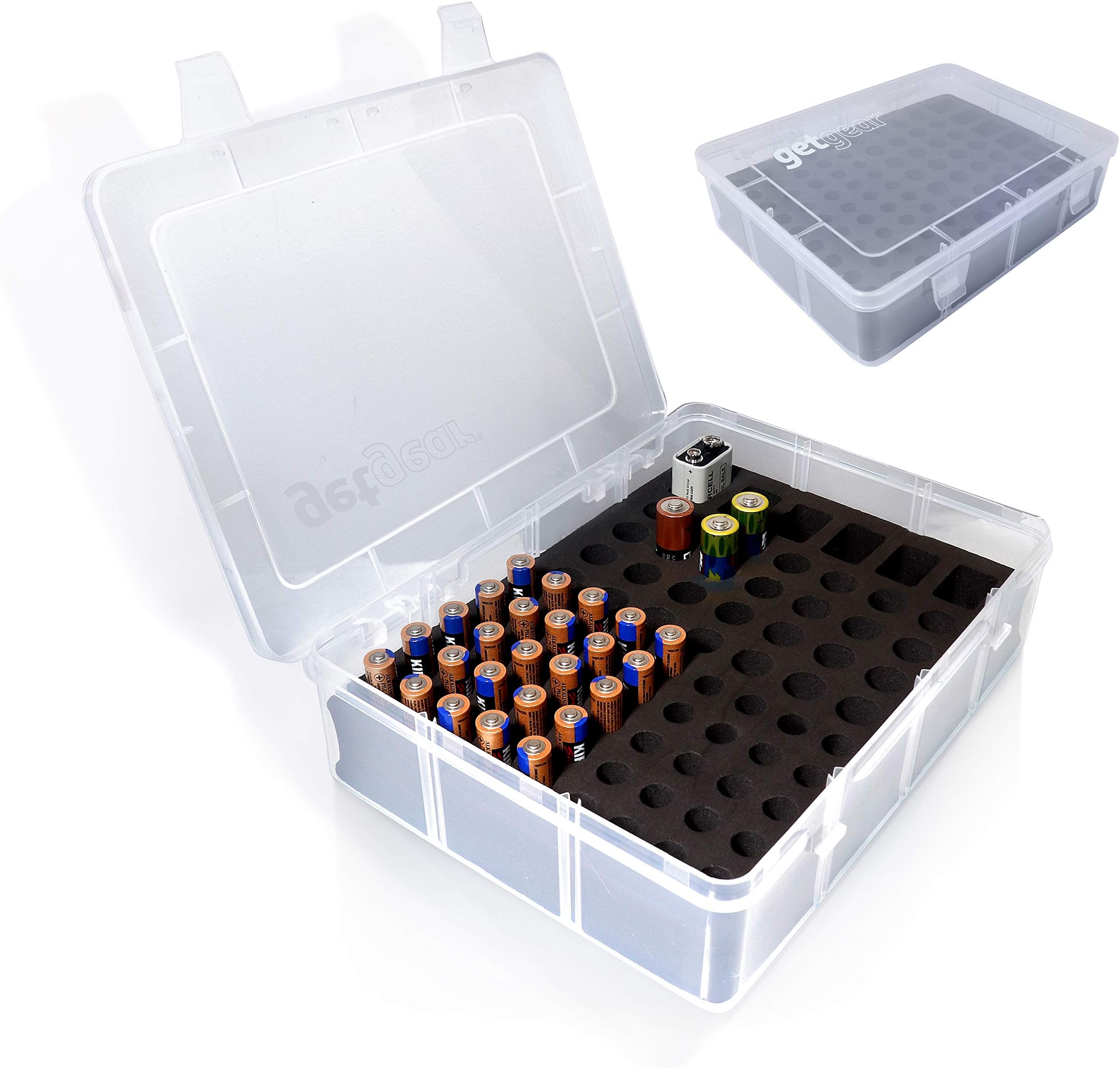 Amazon.com: GETGEAR battery storage case for AA, AAA, and 9 Volt ...