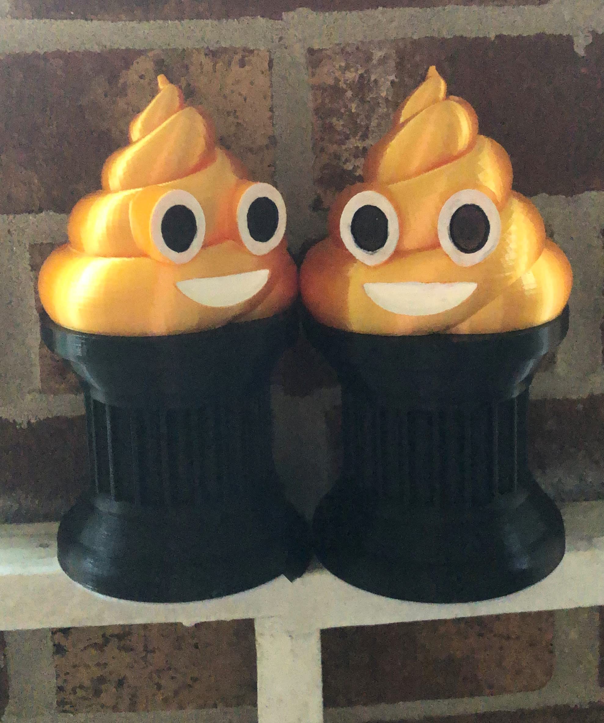 Amazon.com: Znet3D Poop Emoji Trophy - 6" inches Tall on a Black Pillar ...