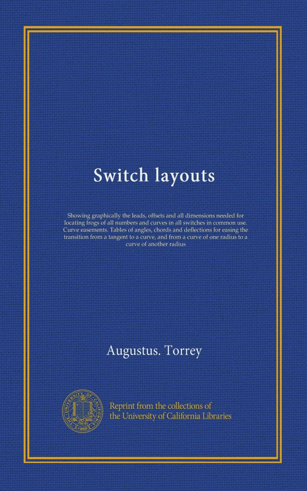 Buy Switch layouts. Showing graphically the leads, offsets and all ...