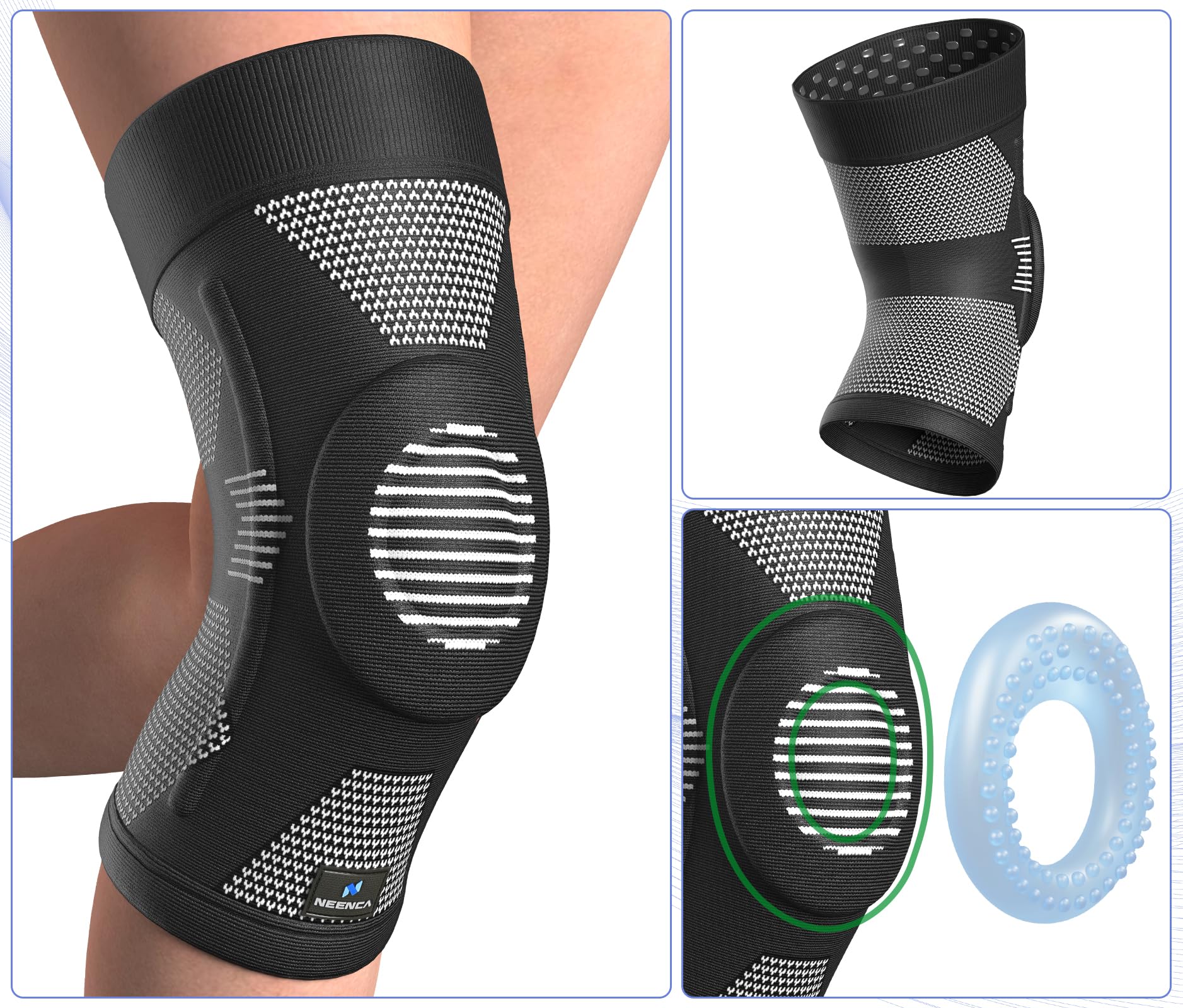 Snapklik.com : NEENCA Upgraded Thin Knee Brace For Women/Men ...