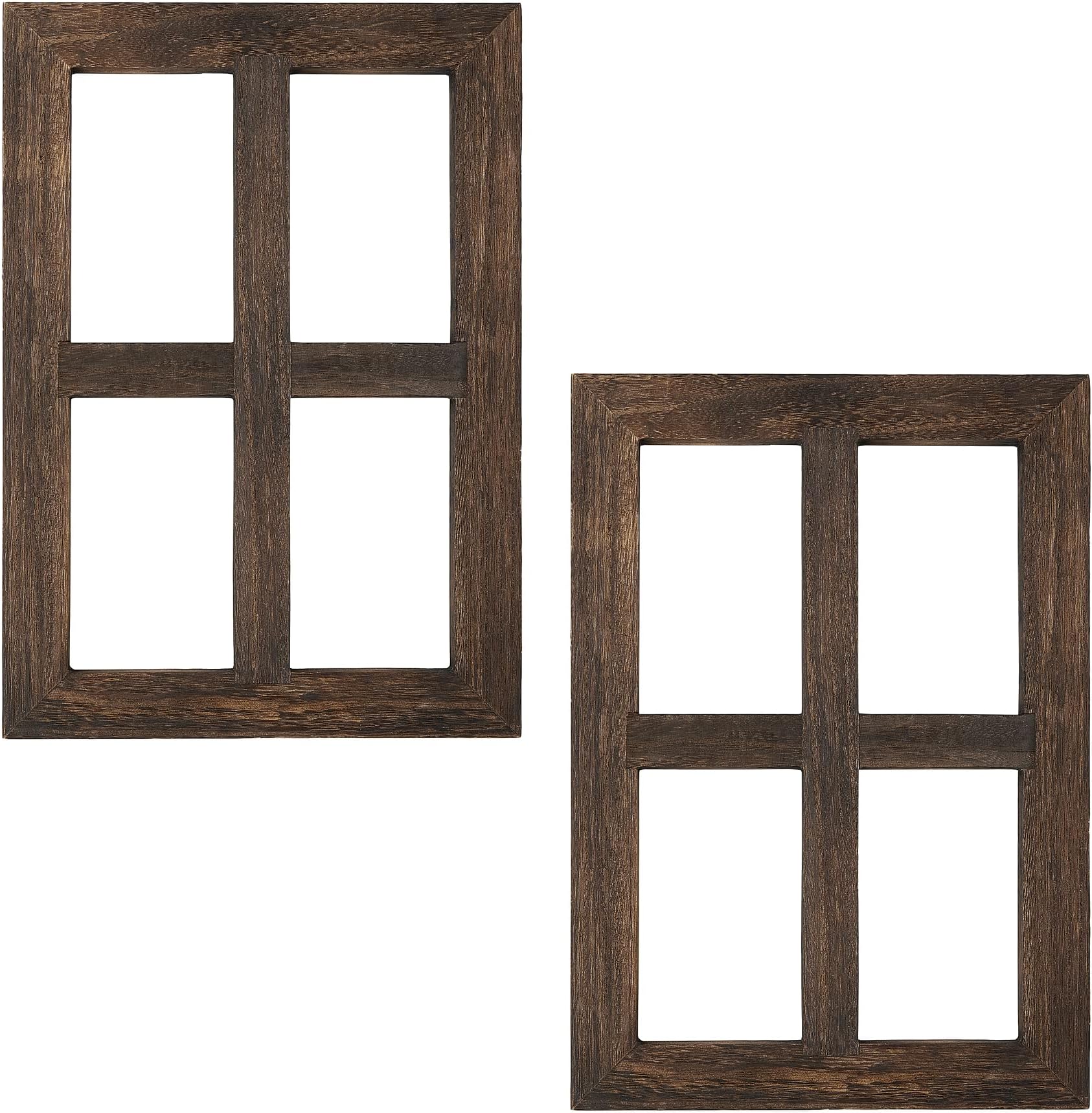 Amazon.com: Mkono Farmhouse Window Frame Wall Decor 11" x 15.7" Wood ...