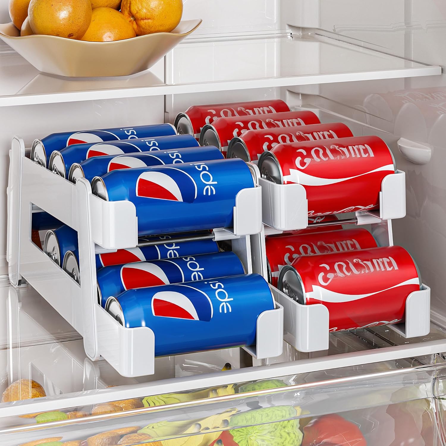 Amazon.com: LAMU 2 Pack Soda Can Organizer Dispenser for Refrigerator ...