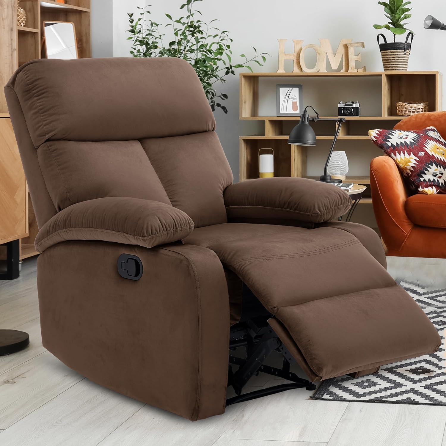 Amazon.com: hzlagm Manual Recliner Chair for Adults, Small Recliners ...