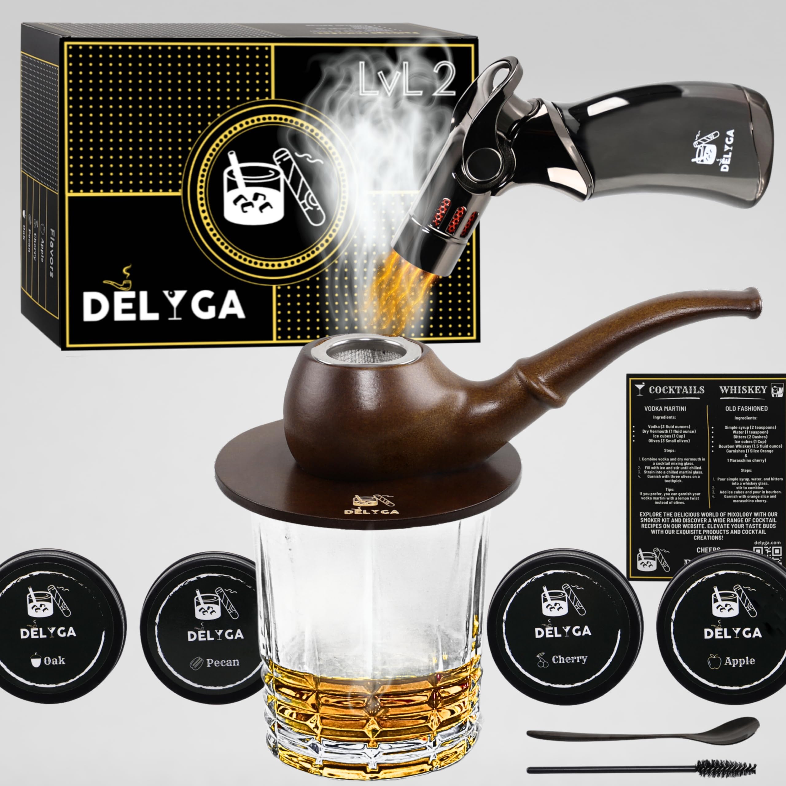Amazon.com : Old Fashioned Smoker Kit, Whiskey Bourbon Cocktail Smoker ...