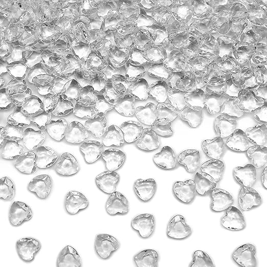 Amazon.com: LYFJXX Acrylic Hearts, 1000pcs Small Plastic Hearts, Tiny ...