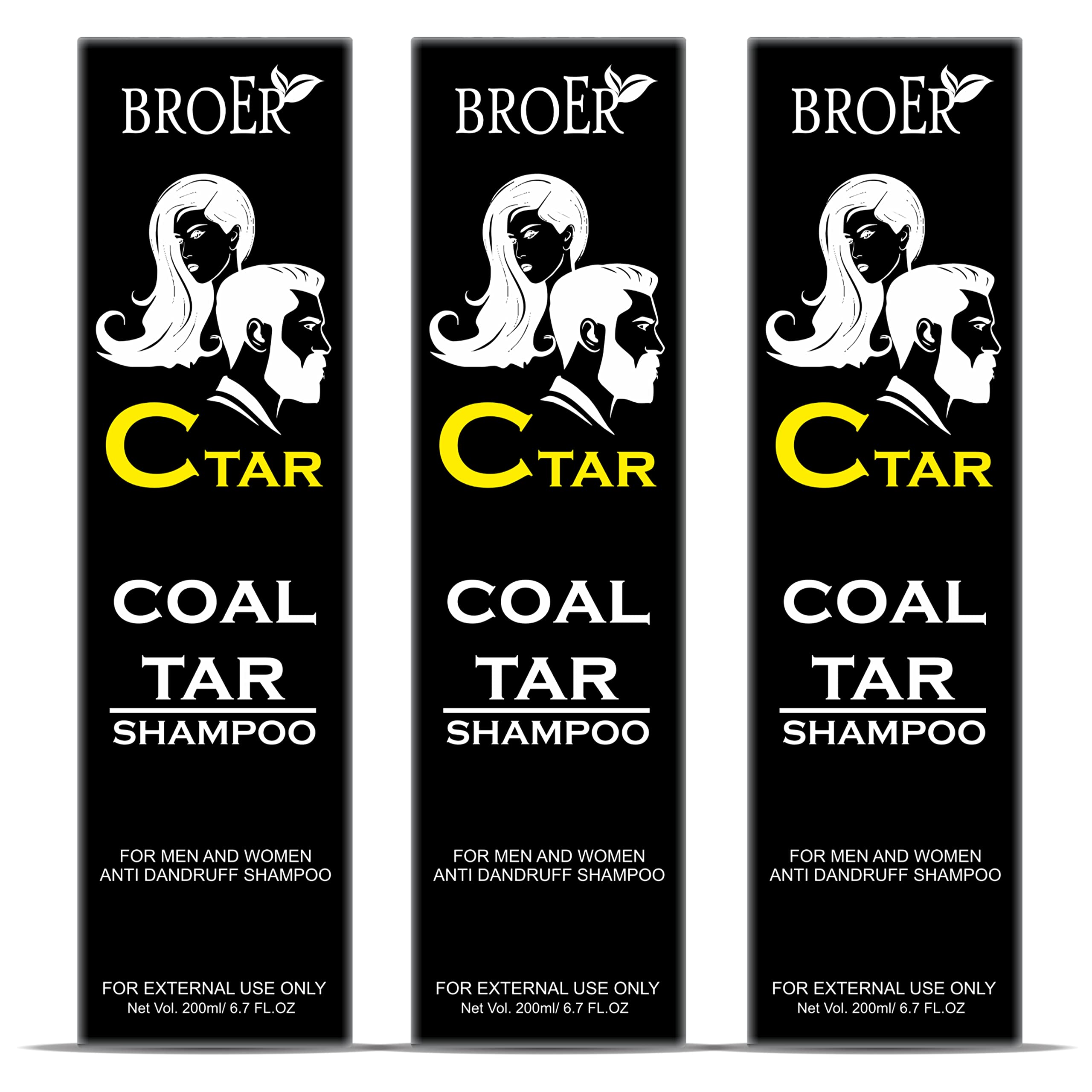 Buy BROER Naturals C Tar Coal Tar Shampoo | Anti dandruff Shampoo With ...
