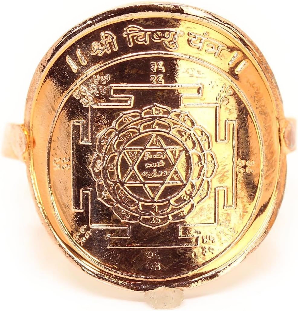 Amazon.com: SitaRama CYR10 Vishnu Yantra Ring (Copper) : Home & Kitchen