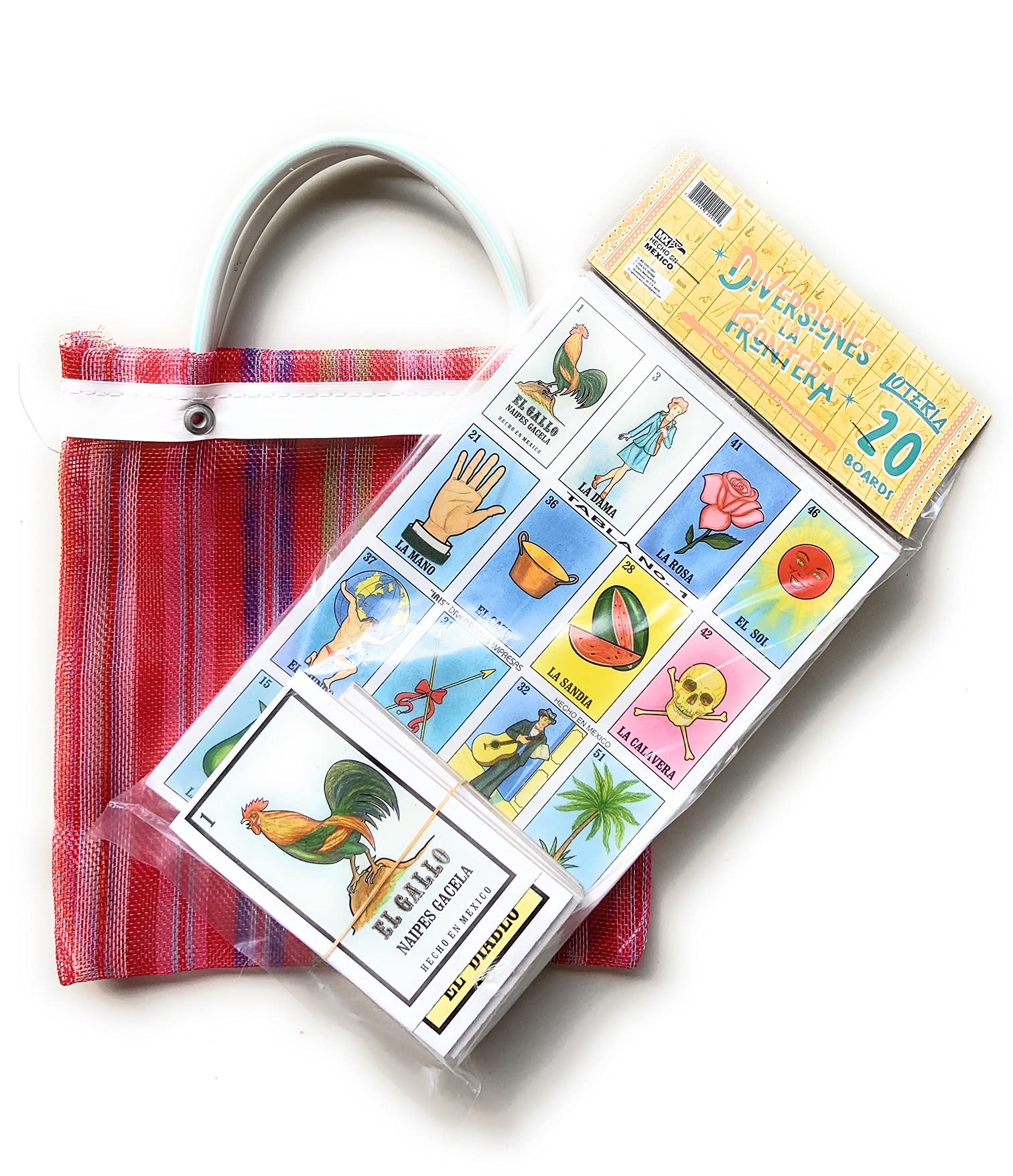 Buy Grahmart Naipes Gacela Loteria Mexicana Family Set of 20 Boards and ...