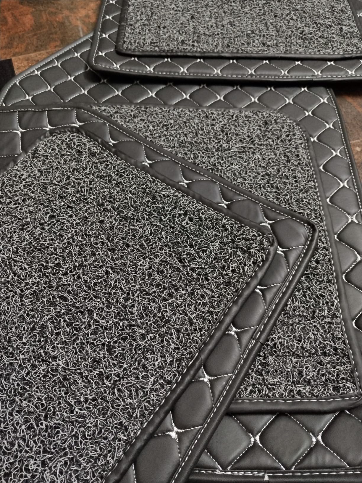 CARNEST Universal Car Foot Mats Non Slip 7D Leather Car Floor Mats ...