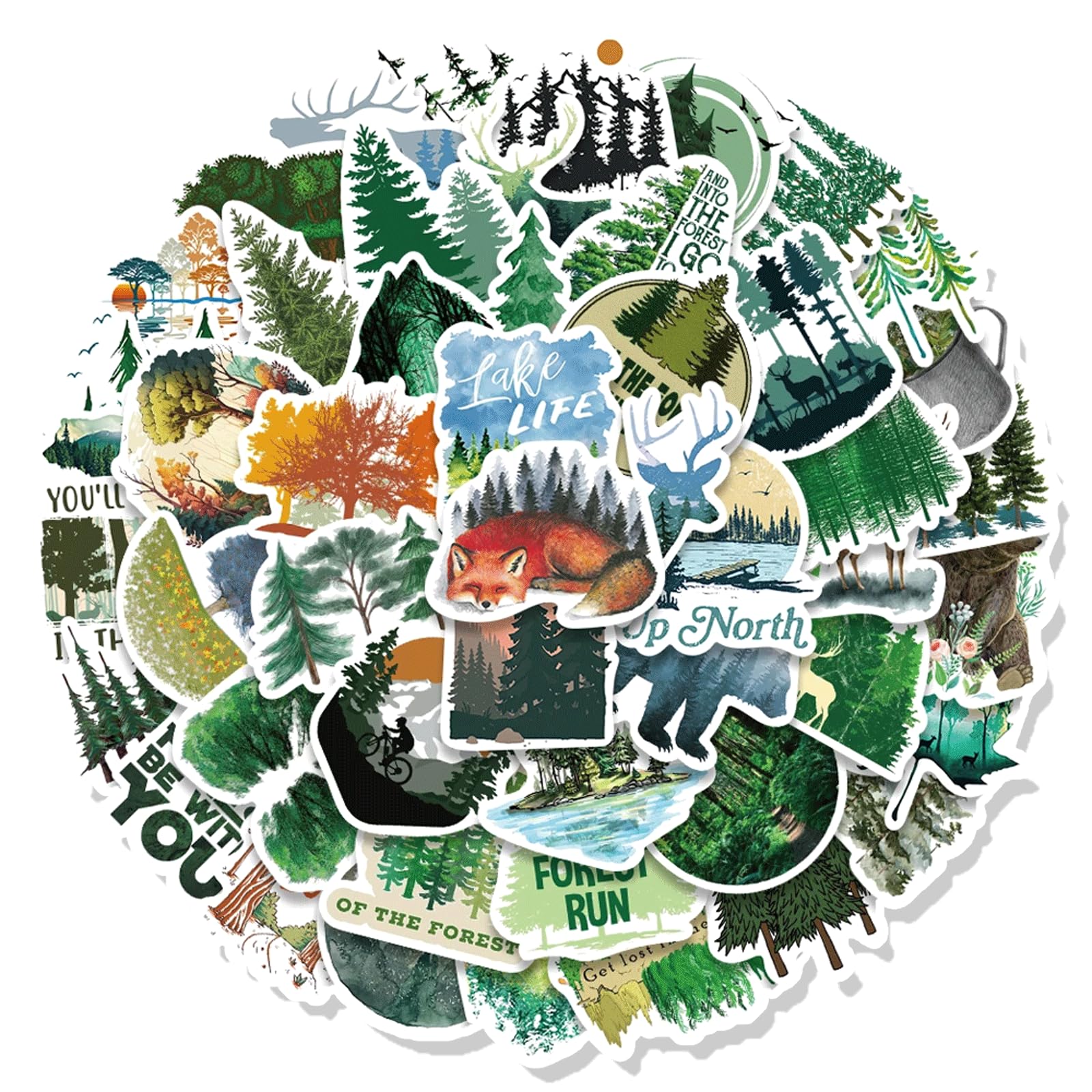 Amazon.com: 100PCS Woodland Animal Stickers, Forest Animal Stickers ...