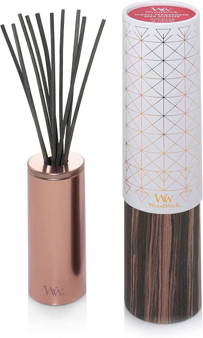 Amazon.com: WoodWick Aura Reed Diffuser|Rhubarb & Herbs Diffuser Oil ...