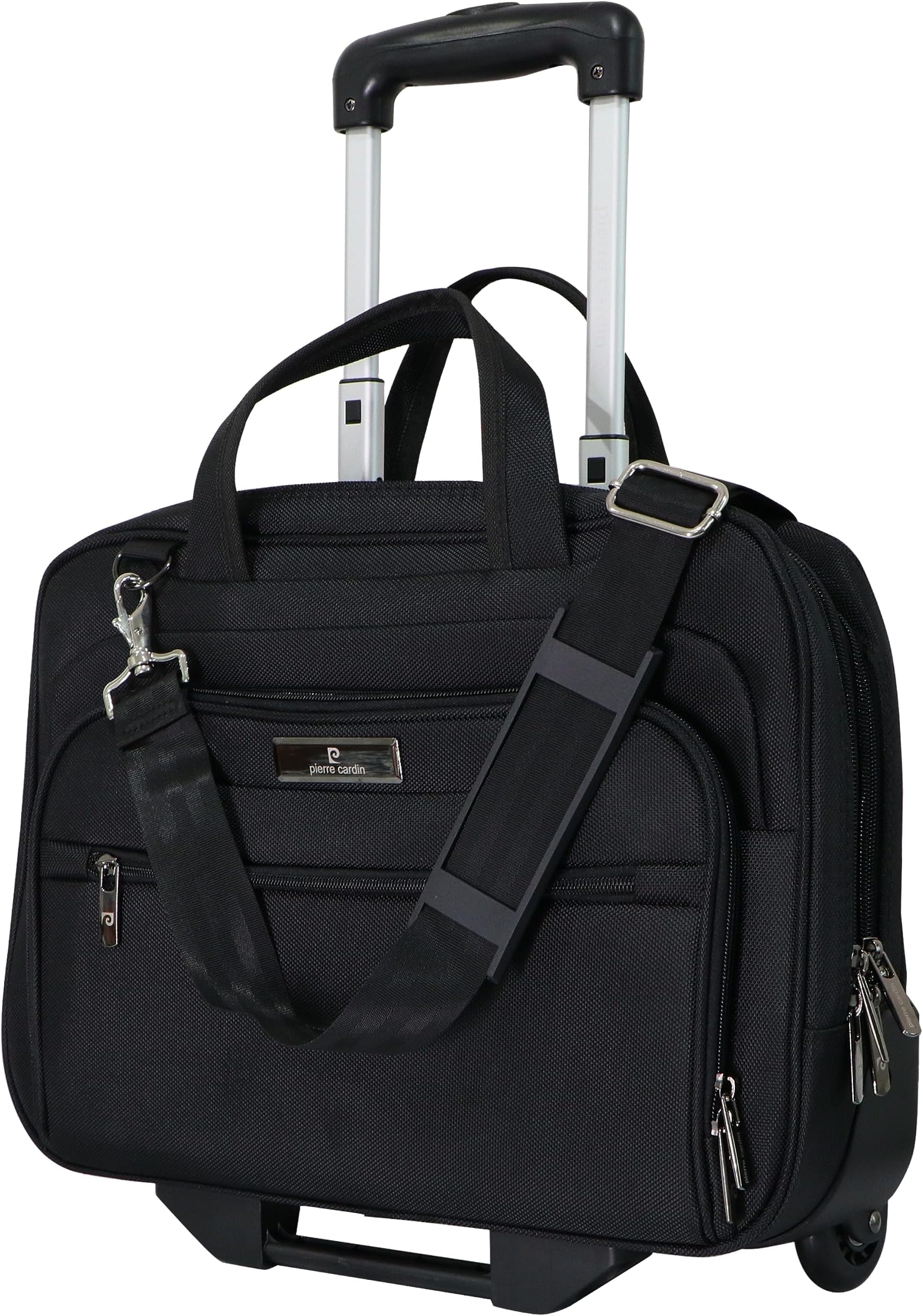Pierre Cardin Rolling Laptop Bag Premium Wheeled Briefcase With ANTI ...