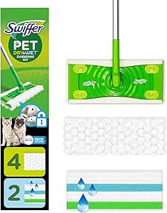 Amazon.com: Swiffer Pet Sweep + Mop, Broom & Mop Alternative, Dry & Wet ...