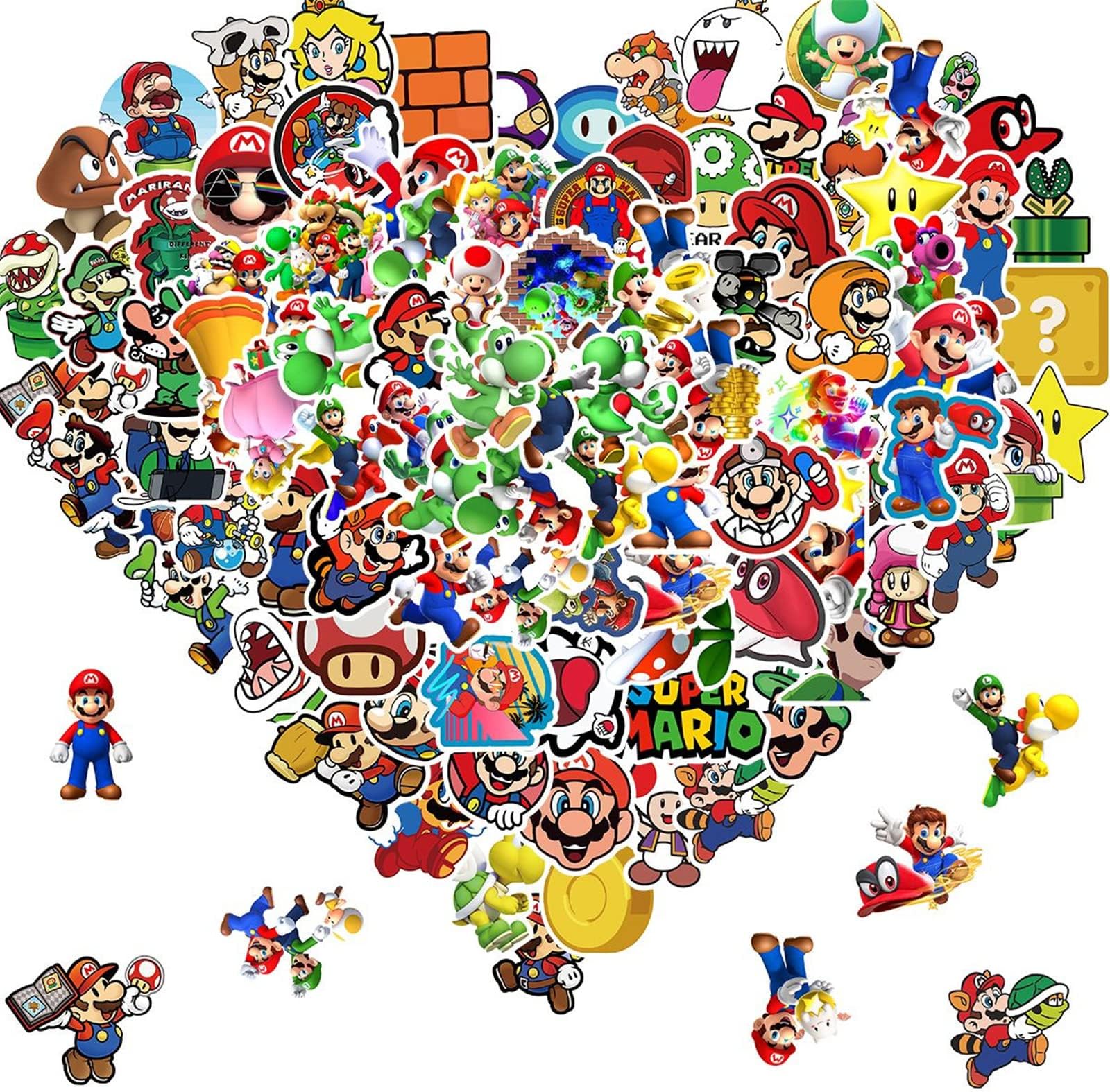 Amazon.com: UPD Super Mario 4 Sheet Sticker Pad, 300 Plus Stickers (1 ...