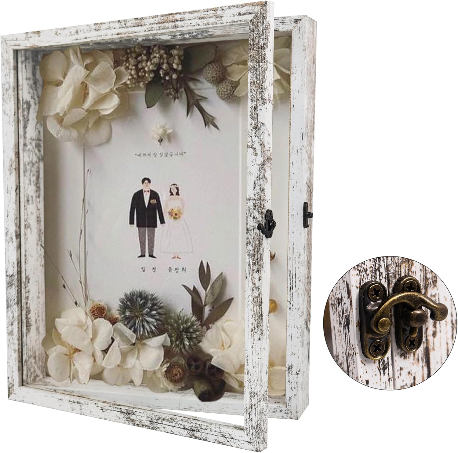 Amazon.com - Hodeframe Wedding Shadow Box Frame 11x14, Wood Shadow Box ...