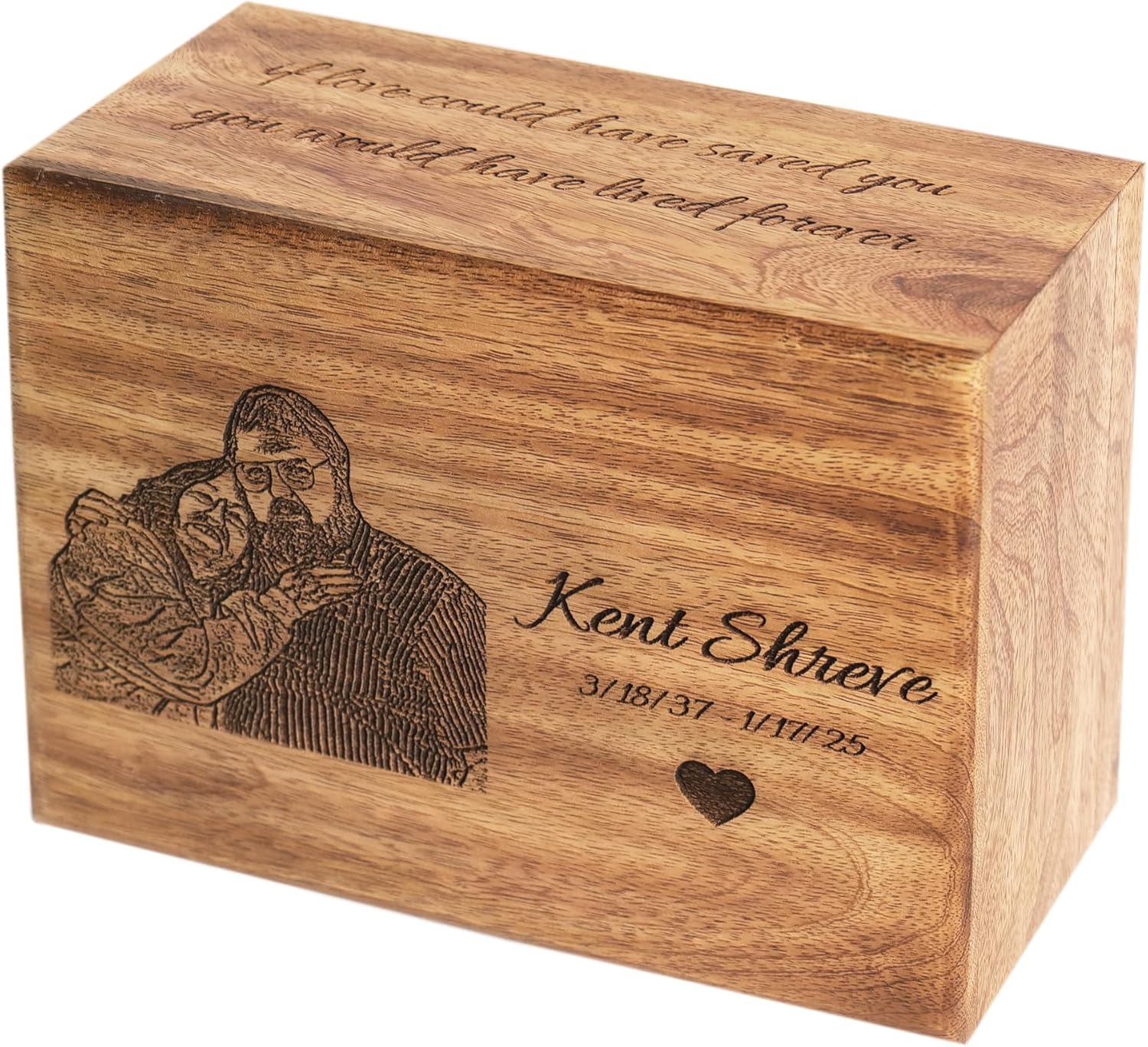 Amazon.com: Personalized Handmade Wooden Box Funeral Cremation Urns for ...
