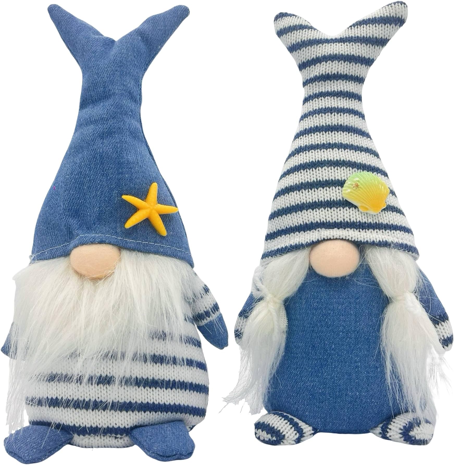 Amazon.com: FairySandy 2 Pieces Summer Gnomes Beach Decorations Mini ...