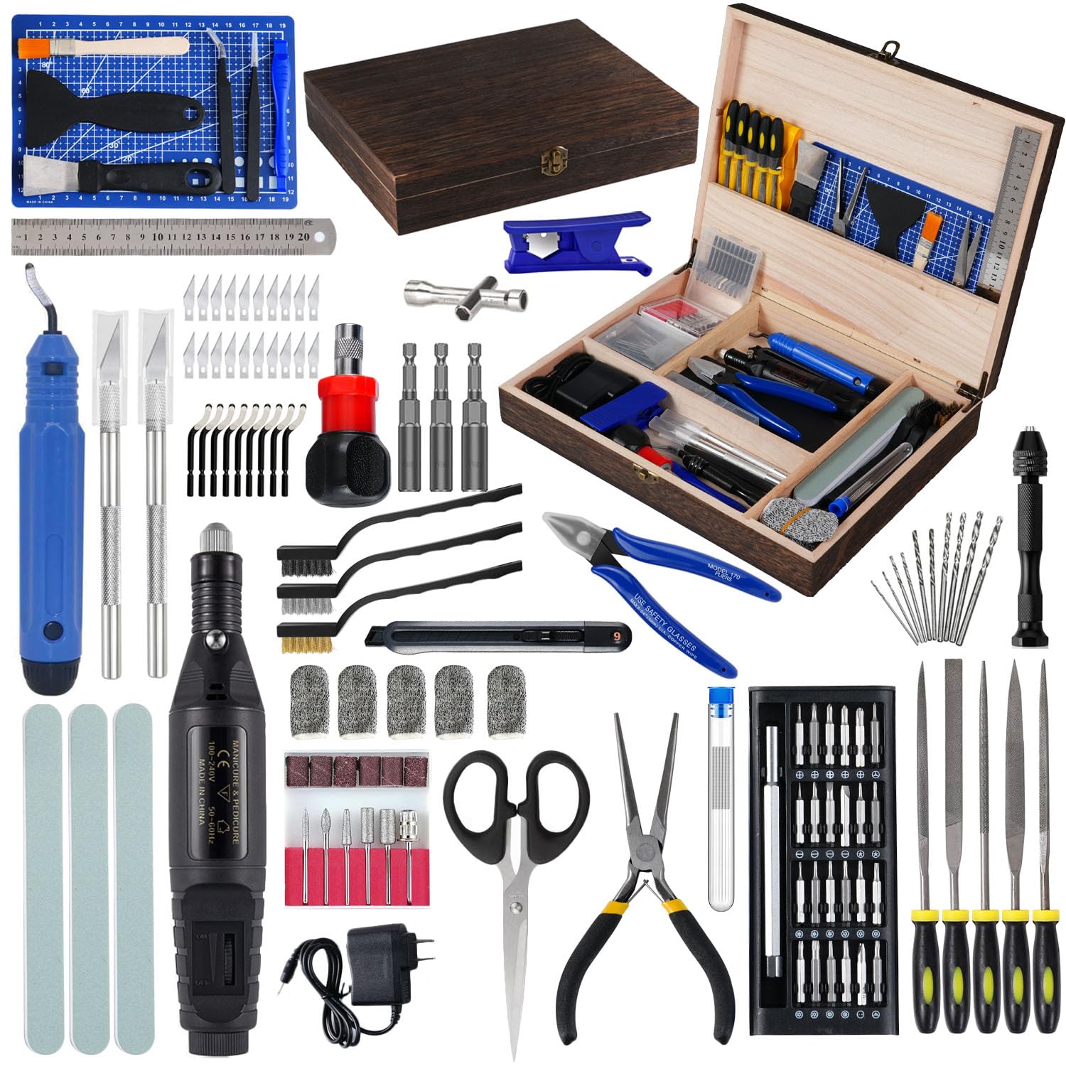 124Pcs 3D Printing Tool Kits for 3D Printer with Wood Toolbox 3D ...