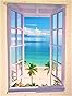 Amazon.com: Beach Window Poster (24"x36"): Posters & Prints