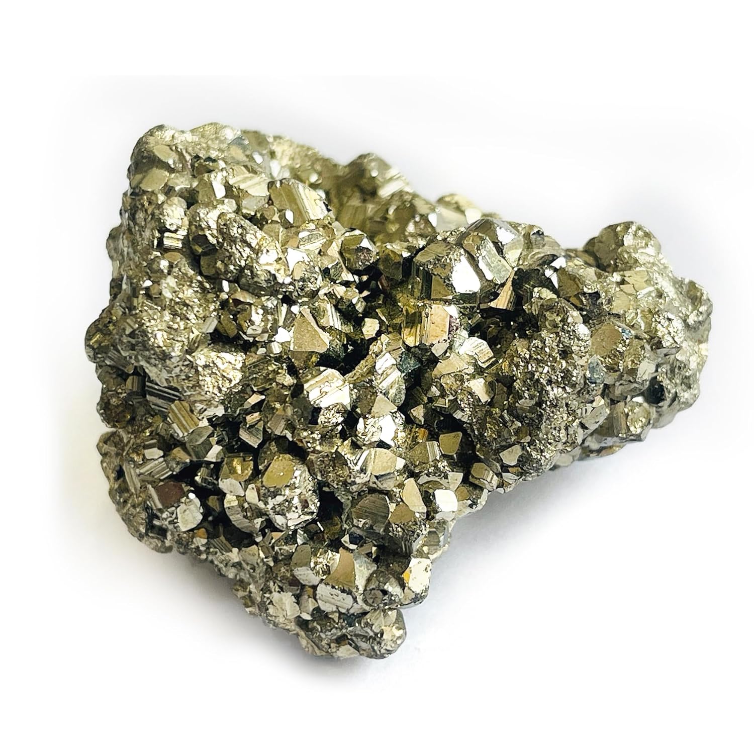 CRIKI Certified Original Pyrite Stone Cluster-Natural,Energized Golden ...