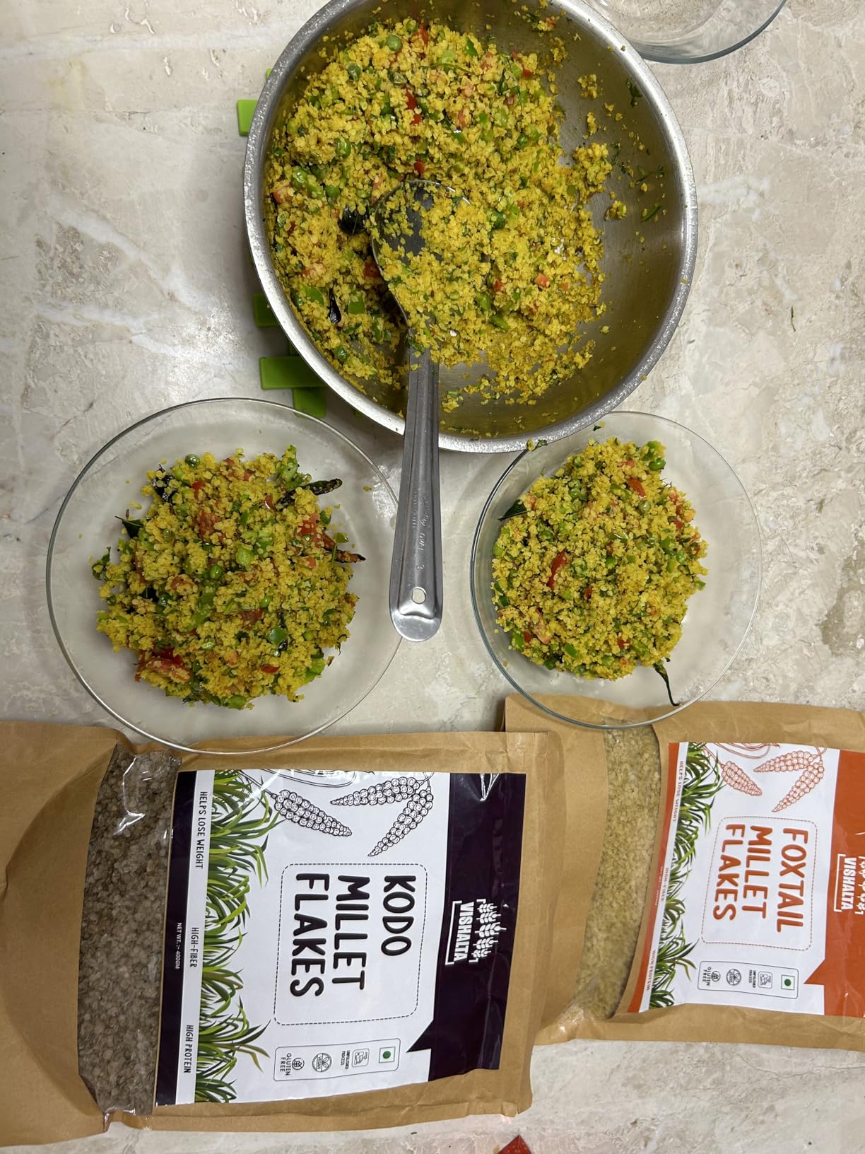 Vishalta little Millet flakes Natural Grains | High Fiber Food ...