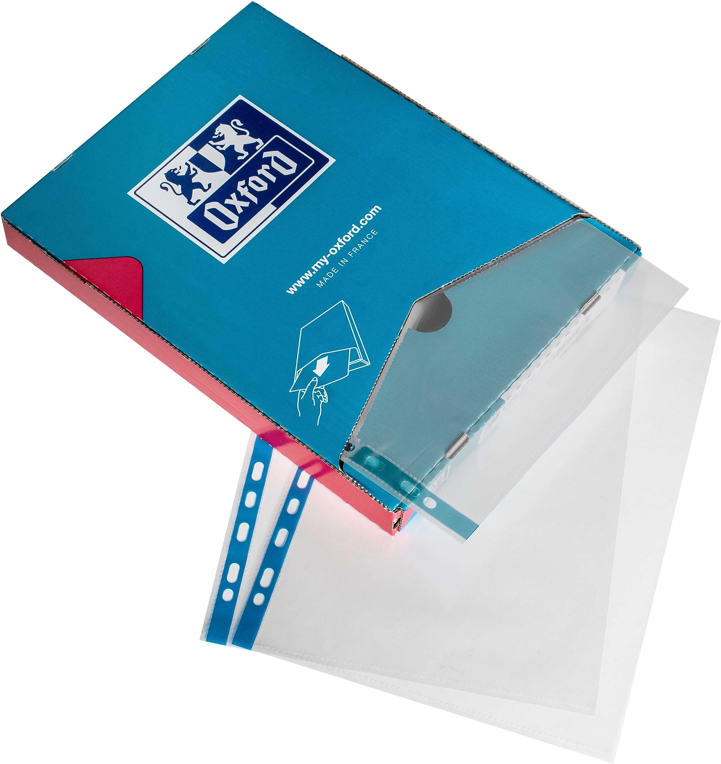 New 100 Pcs A4 Plastic Punched Punch Pockets Folders Filing Wallets ...